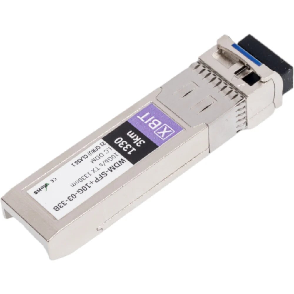 Модуль XBIT SFP+ 10G WDM 1330нм LC 3км S10GW0333 корпус металл, одномодовый оптический модуль, 10‑гигабитные соединения