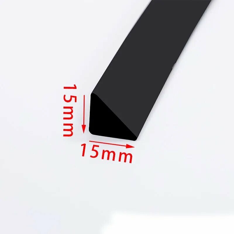 Силиконовая рамка для ванной комнаты, черная, (15 мм x 15 мм X 100 см) X1 шт.