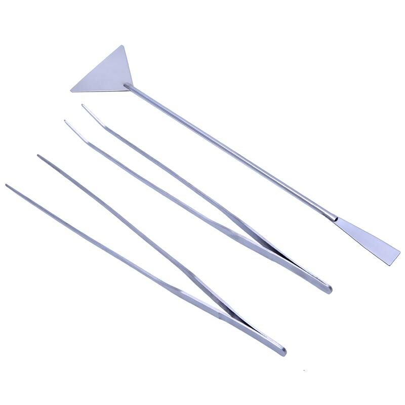 Аквариумные щипцы и шпатель, 3 шт, Серебро
