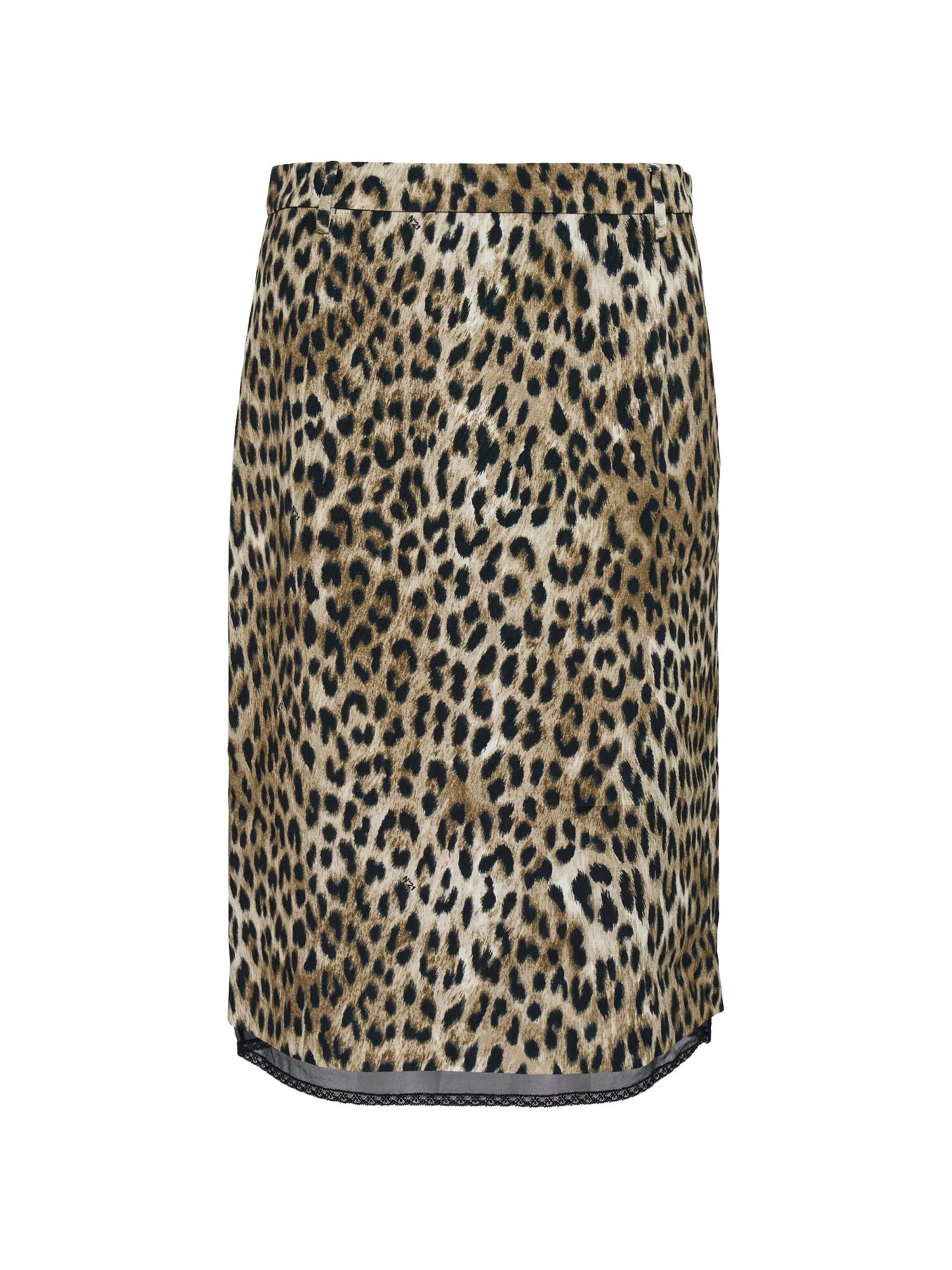 Юбка Animal-print lace midi skirt
