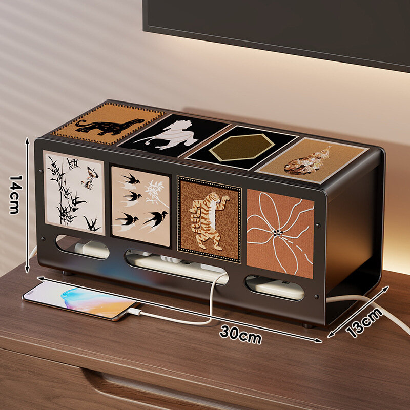 Коробка для хранения удлинителя, настольная коробка для электрических розеток, органайзер для шнуров и кабелей, коробка для размещения проводов