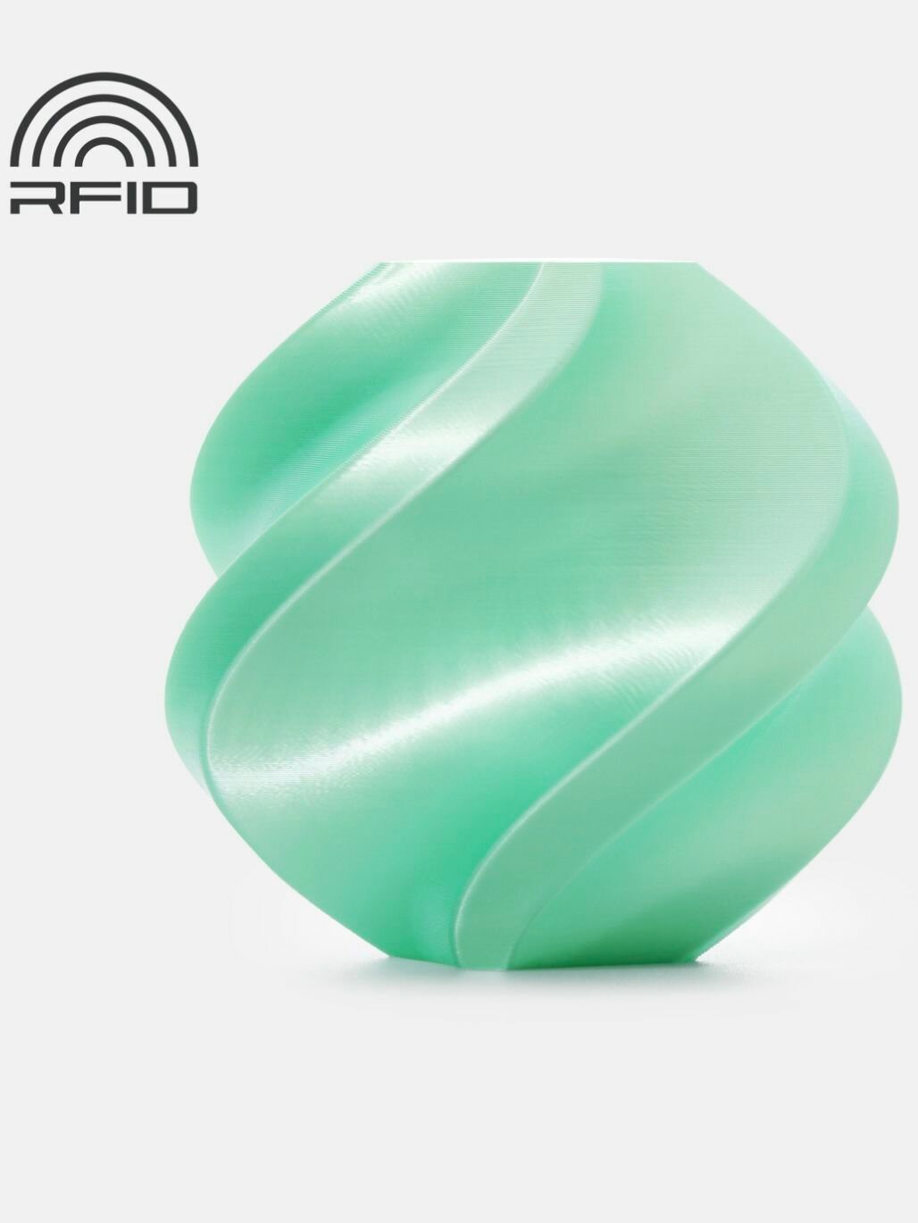 Филамент для 3д принтера Bambu Lab Pla Silk + Mint на катушке 1кг