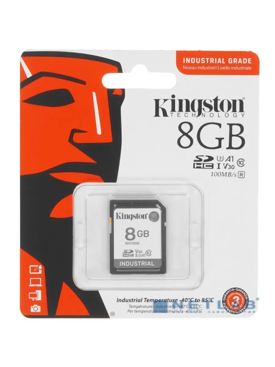Карта памяти SecureDigital 8GB Kingston, Class 10 U1 UHS-I MLC без адаптера
