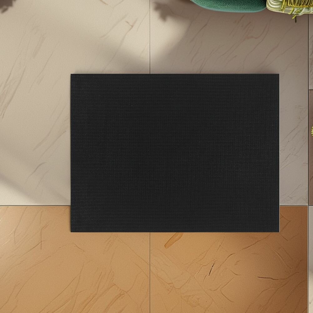 Амортизирующий поролоновый коврик черный для аквариума, с противоскользящим эффектом и сетчатой структурой, 2 шт