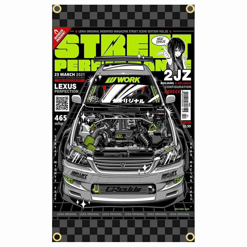 Флаг JDM GTR33 R34 полиэстер 60x90 см 120 x 180cm, FG90WCY12051