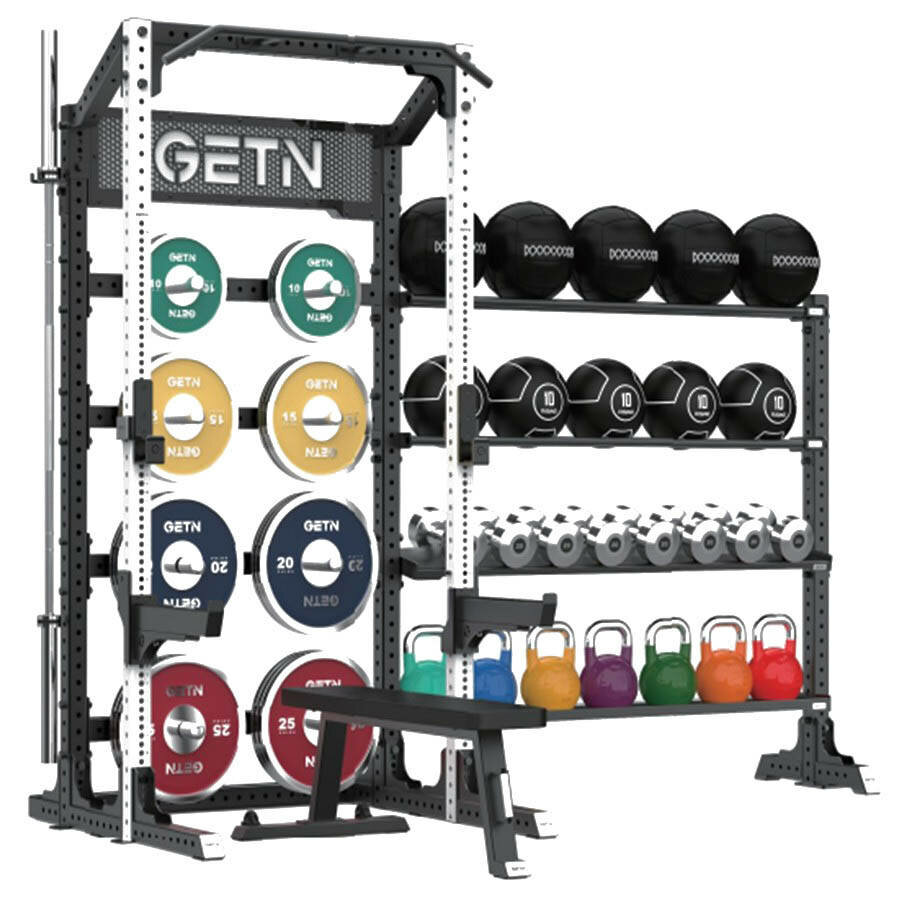 Силовая полурама со скамьей и стеллажем Vertex GETN GPC014