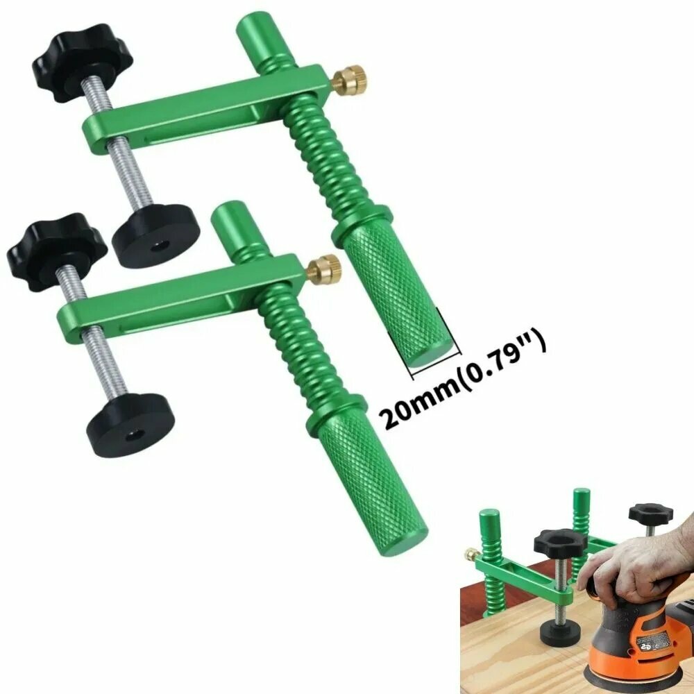 FNICEL, Настольный фиксатор, Алюминий 19/20 мм, Быстрозажимные настольные фиксаторы 1/2 шт, Зеленый