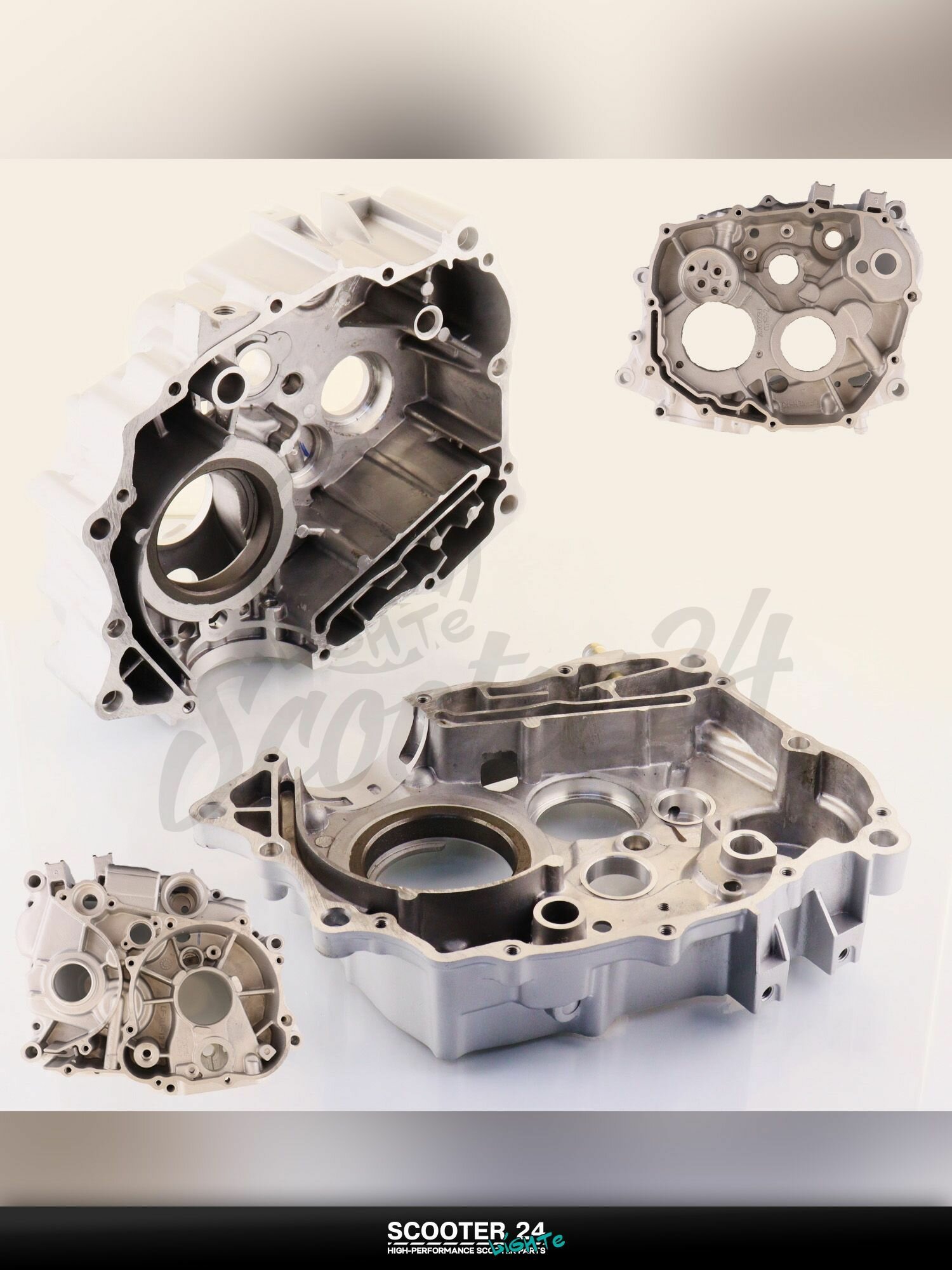 Картер на китайский мотоцикл, мопед и эндуро 4T CG 125 / 250 (в сборе) "KOMATCU" (mod.A)