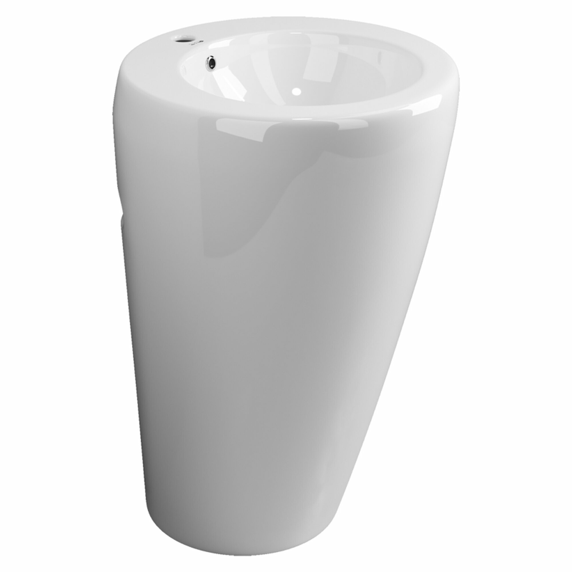 Умывальник Ceramicanova CN1807, круглый, белый, 55 см, 1 отверстие, Италия