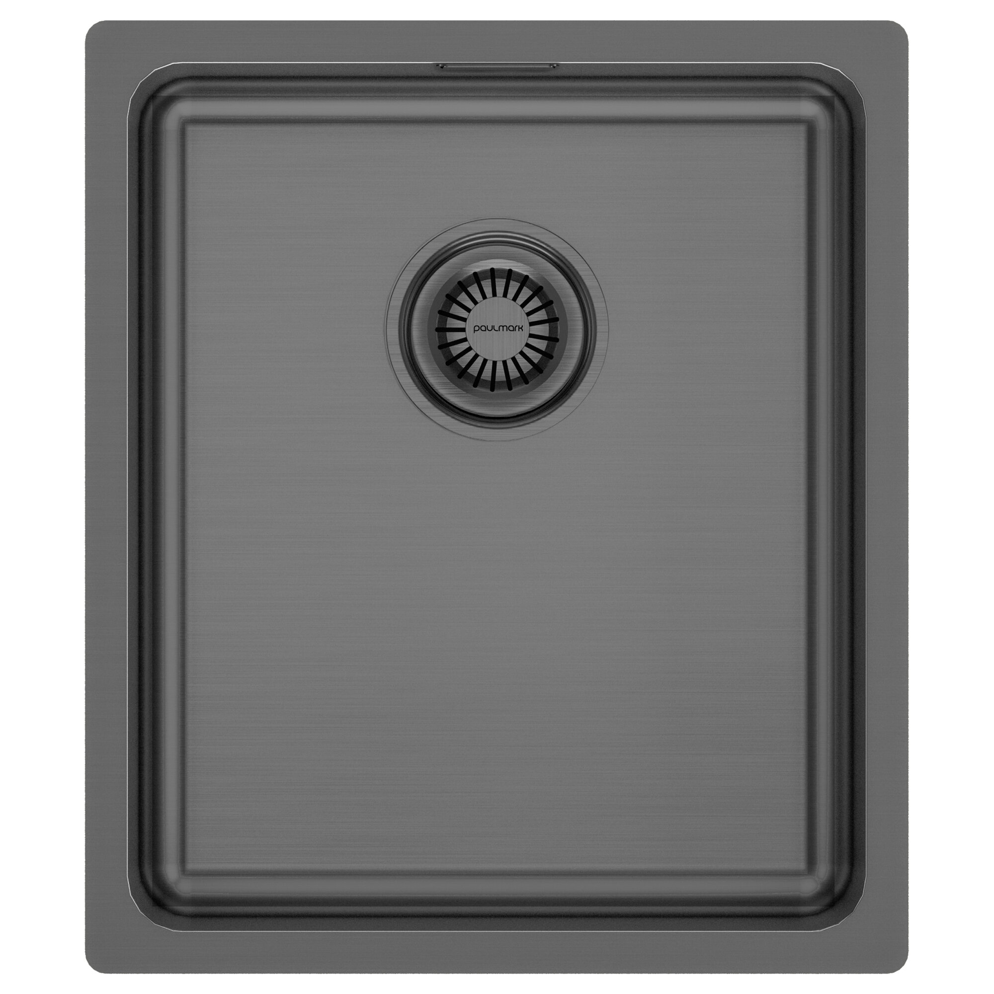 Кухонная мойка Paulmark VISTA 38 PM904438-GM вороненая сталь Нержавеющая сталь