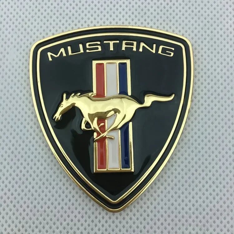 5,8X6,4 см металлическая боковая наклейка автомобиля, значок багажника для Ford Mustang F150 Gold