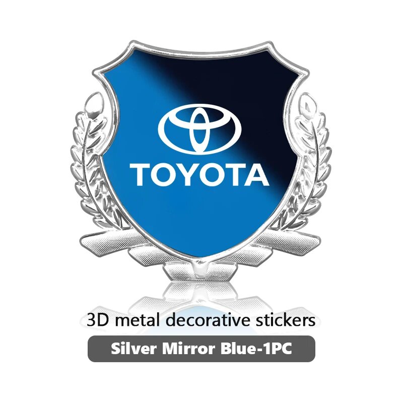 3D эмблема, значок из сплава, боковая наклейка на кузов автомобиля, декоративная TOY-03W-blue-1PCS