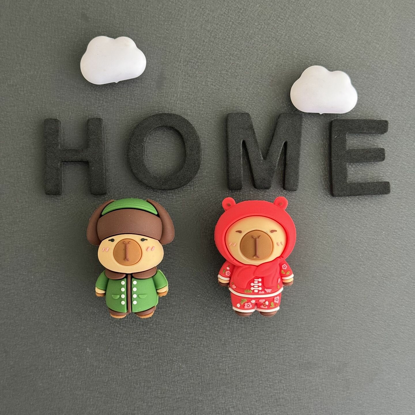 Новый креативный магнит на холодильник с мультяшным капибарой, 3D мягкий резиновый аниме магнит для персонализированного перфорированного панно