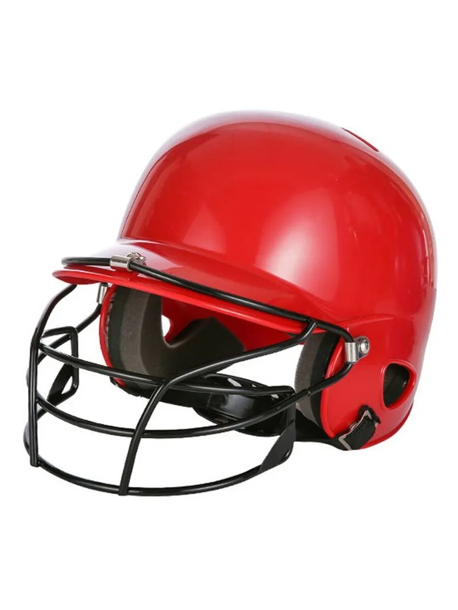 Детский бейсбольный шлем (усиленный красный, универсальный)