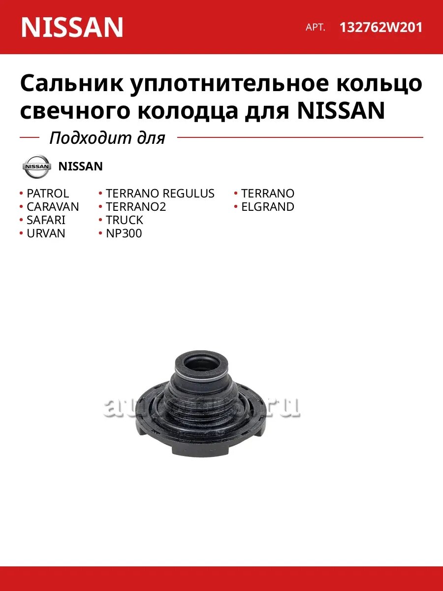 Сальник уплотнительное кольцо свечного колодца для NISSAN