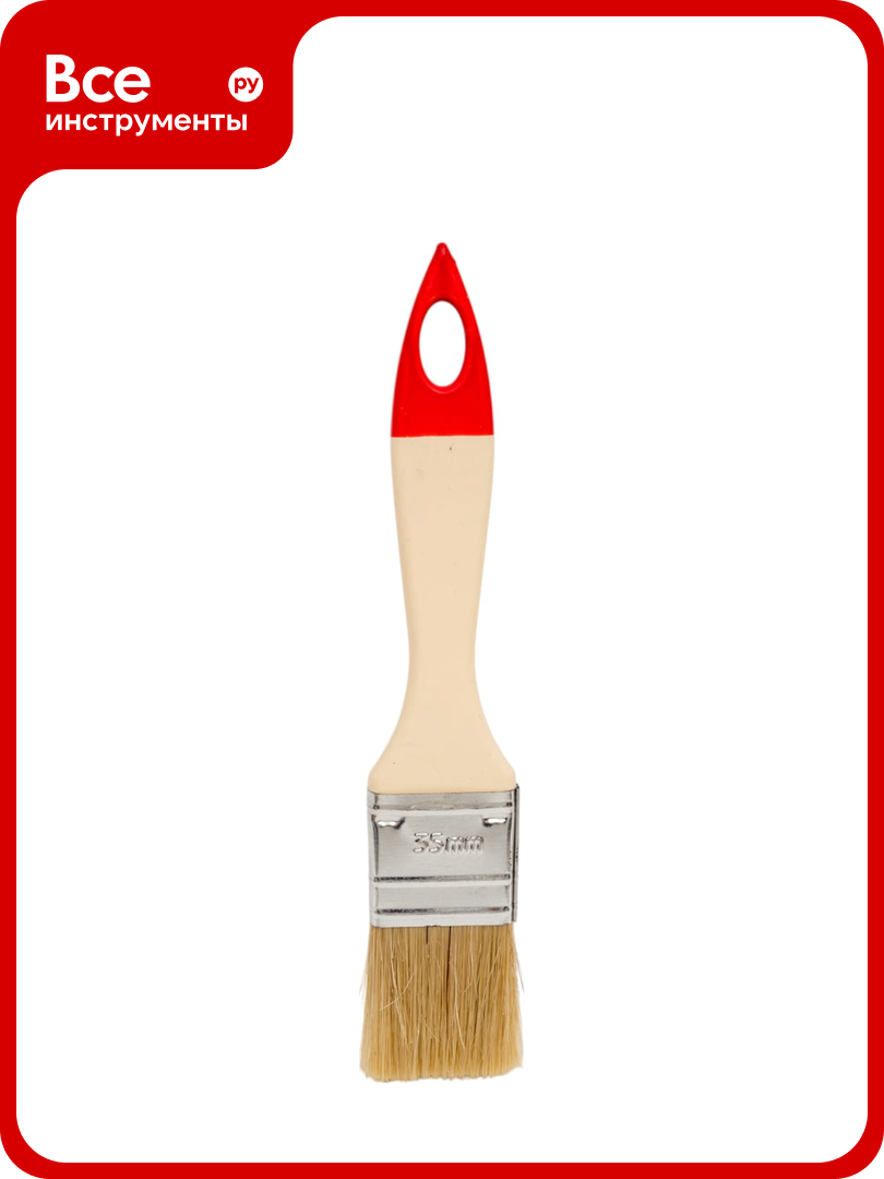 Кисть флейцевая универсальная Акор натуральная щетина КФ35x10мм 137 10 035