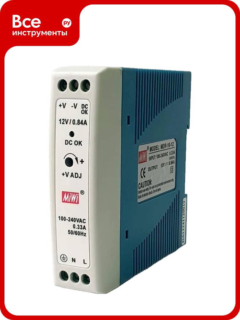 Блок питания MIWI на DIN-рейку MDR-10-12