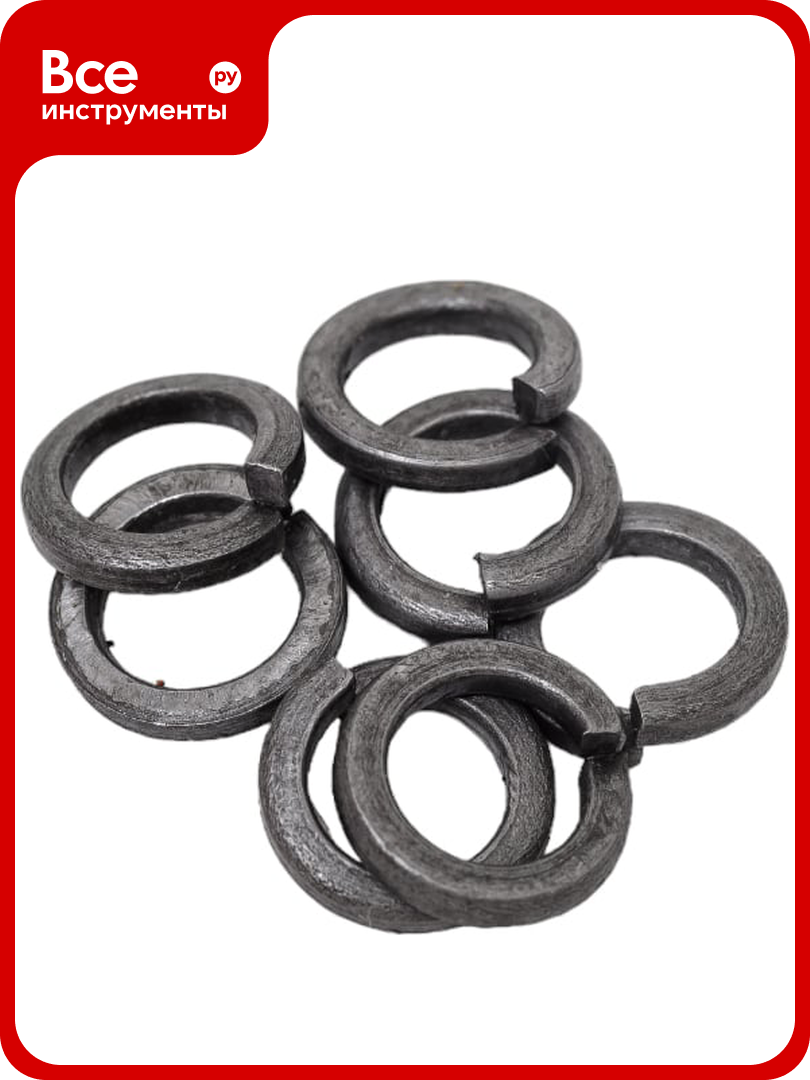 Пружинная шайба виртуоз гроверная, фосфатированная DIN127B М6 30 шт 26378