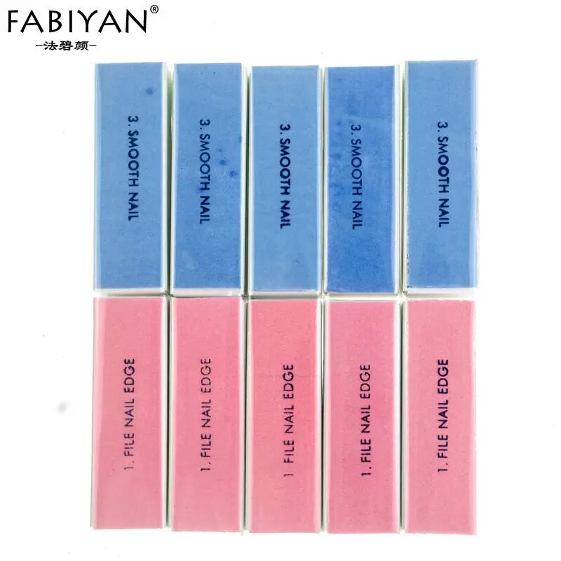 Блок для полировки ногтей Fabiyan, четырехсторонний полировочный блок, шлифовальная полоска, блок тофу, инструменты для маникюра и нейл-арта