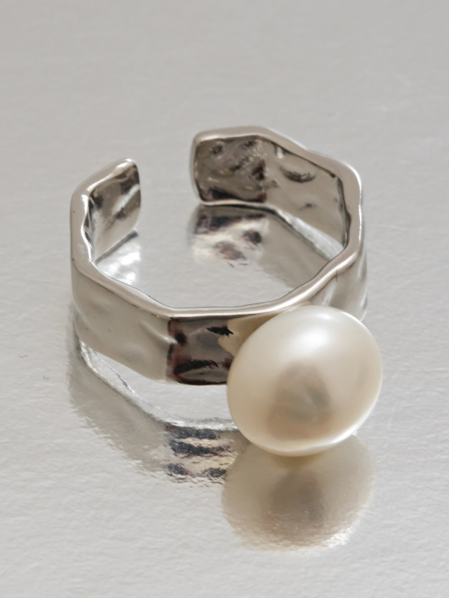 Кольцо-кулон, жемчуг культивированный, жемчуг пресноводный культивированный