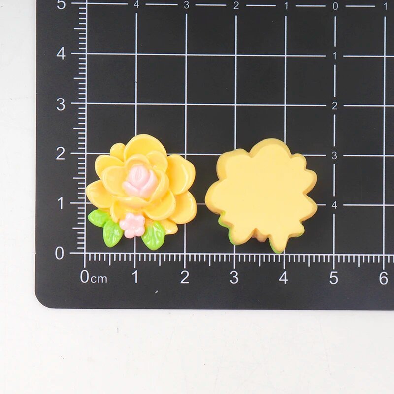 Каменные фигурки из резины для скрапбукинга Желтый, 100pcs, SC0035-01