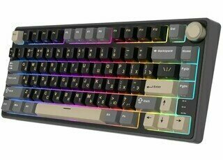 Royal Kludge Игровая клавиатура проводная R75, (RK Brown), светло-зеленый, зеленый