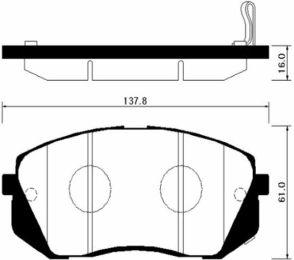 Колодки тормозные HSB HP1040 Kia Carens 06-09, Rondo 07-09, Sportage R 4wd 10-, Hyundai Sonata Yf 16" 10-, Tucson Ix35 16" 10-