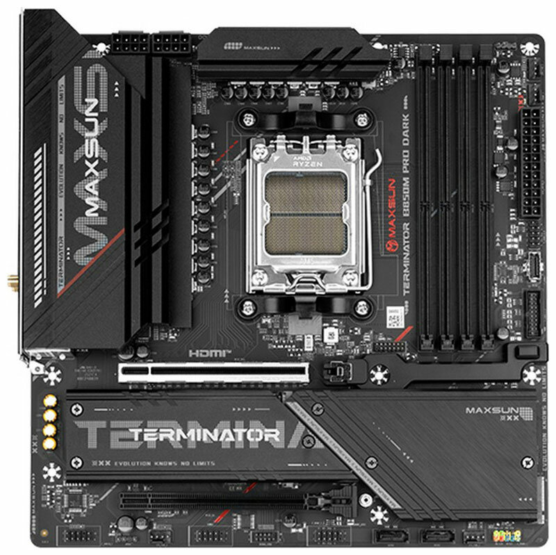 Материнская плата Maxsun MS-Terminator B850M PRO DARK WIFI (AM5, mATX)