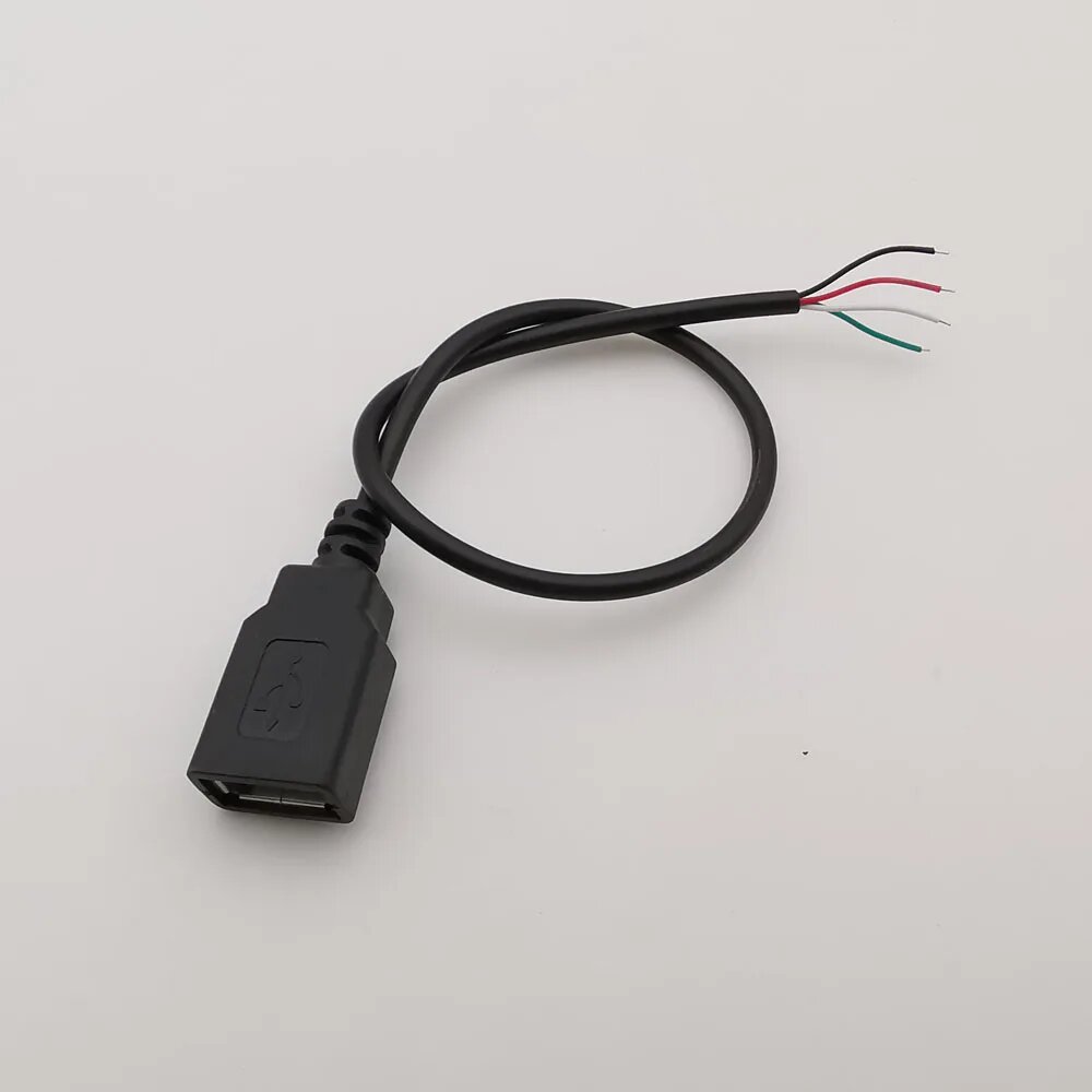 USB кабель для пайки 0.3м/1м/2м 0.3M, USB Female 4Pin