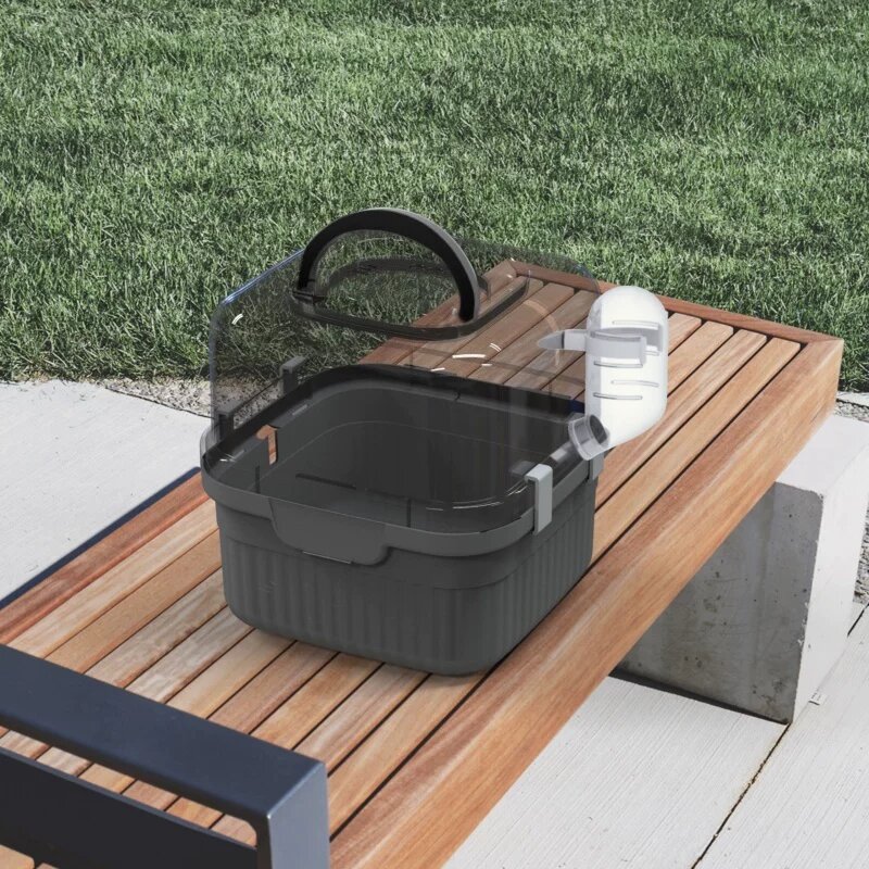 Портативная черная клетка для хомяков и мелких грызунов, базовый дизайн без аксессуаров