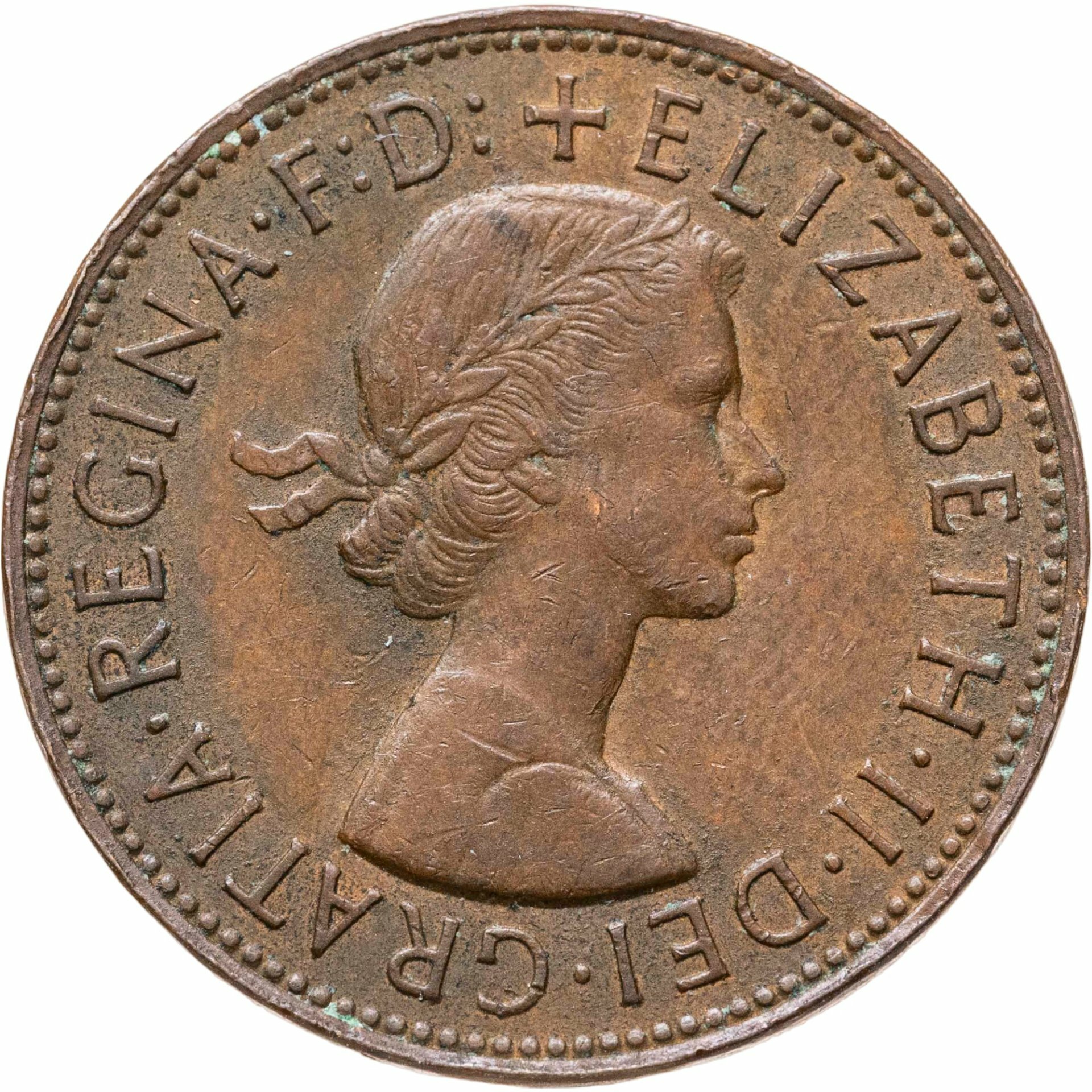 Великобритания 1 пенни penny 1964, Бронза, в сохранности VF-XF