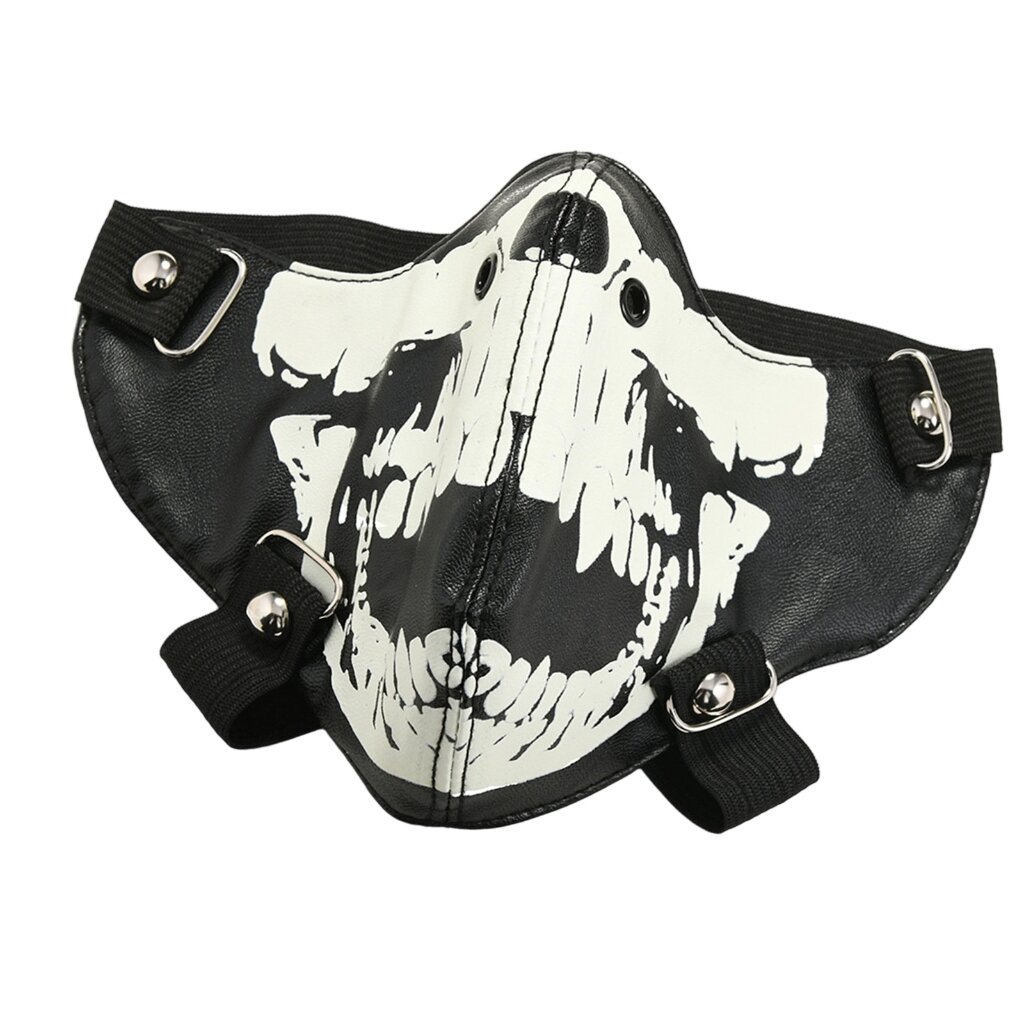 Хэллоуин Маска Череп Полумаска Байкер Мотоцикл Маска Для Лица Ночной Свет Скелет Маска для Карнавалов Маскарад Маска
