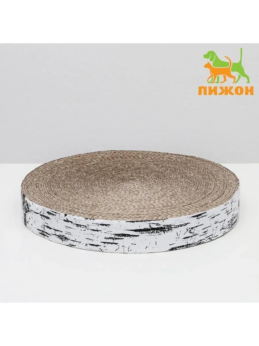 Круглая когтеточка из гофрокартона с пропиткой