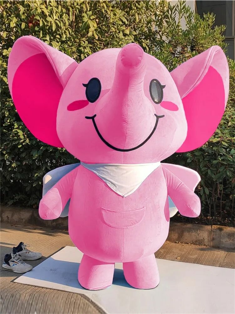 Карнавальный костюм, Ростовая кукла, mascot costume, розовый слон