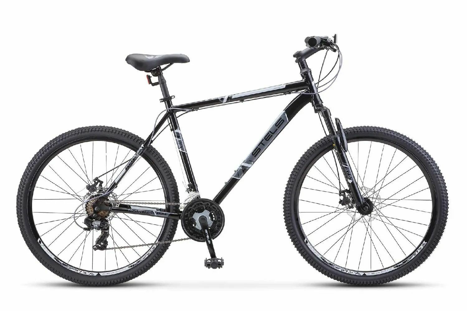 Велосипед 27,5" стелс "Navigator 700" MD Z010 19" черный/голубой маркированный