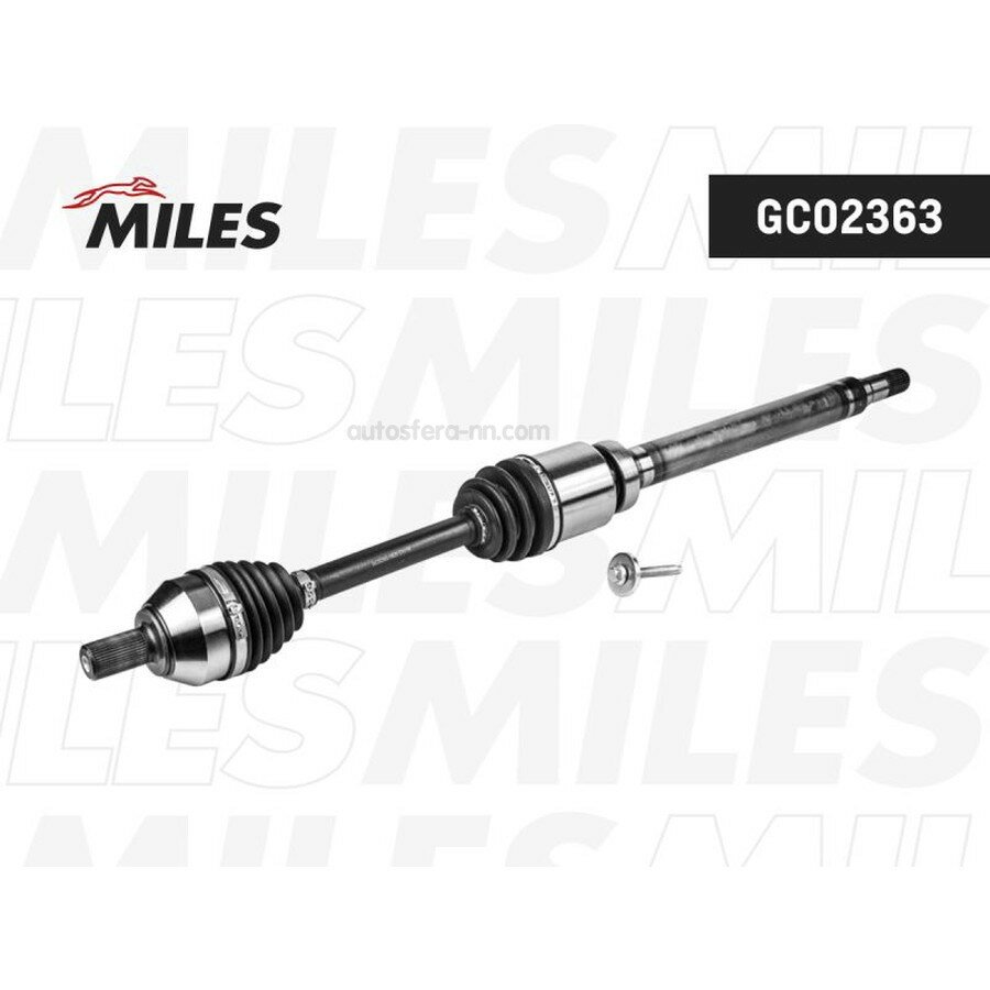 MILES GC02363 Привод в сборе FORD MONDEO/S-MAX 2.0 EcoBoost/2.0 SCTi 10- прав.