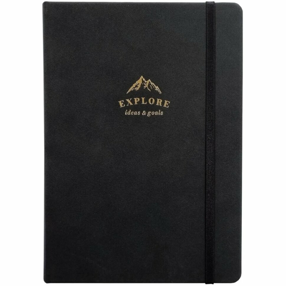 Ежедневник датированный 2026 IF 14х20см 176л, тв с рез, Explore I1715/black, 2259285