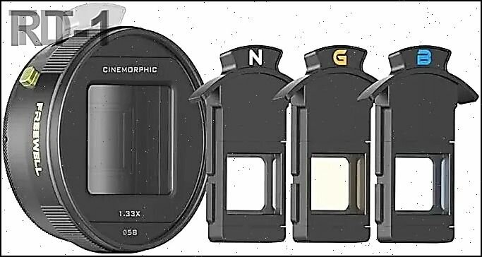 Анаморфотный объектив Freewell 1.33x для телефонов iPhone и Samsung один объектив с 3 цветами ореола (нейтральный, золотой,