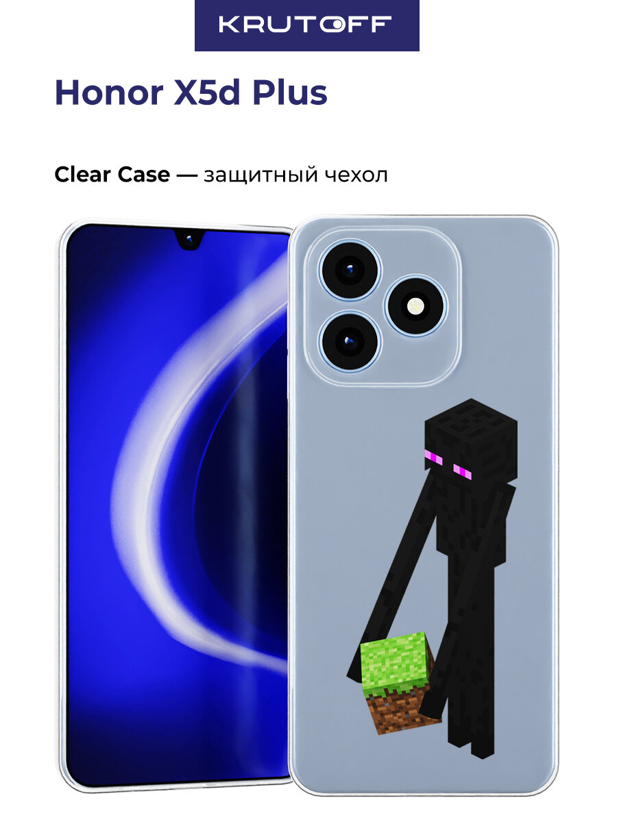 Чехол-накладка Krutoff Clear Case Minecraft-Эндермен для Honor X5d Plus