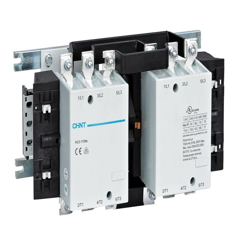 Контактор реверсивный NC2-115NS 115А кат. 220-240В AC AC-3 (R) CHINT 235661