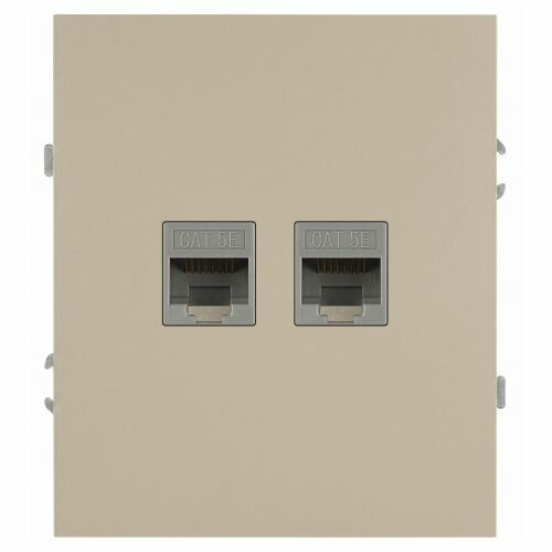 Розетка информационная 2-м СП Arktik RJ45 16А IP20 250В шампань Эра Б0070487
