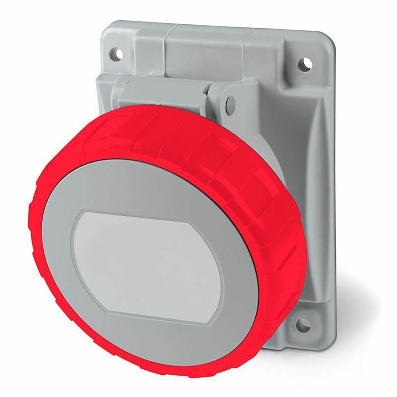Розетка панельная 32А 5п 3P+E+N 400В IP67 с наклоном DKC DIS4183267S