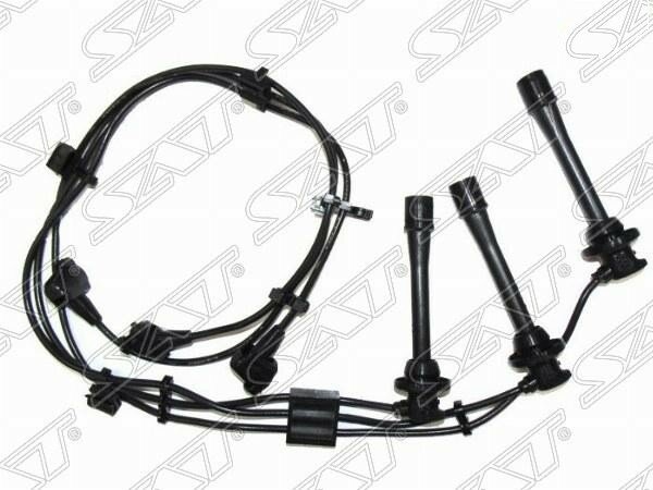 Провода высоковольтные SAT ST-19037-62010 TOYOTA LAND CRUISER PRADO ##J12# 5VZ-FE круглые резиновые