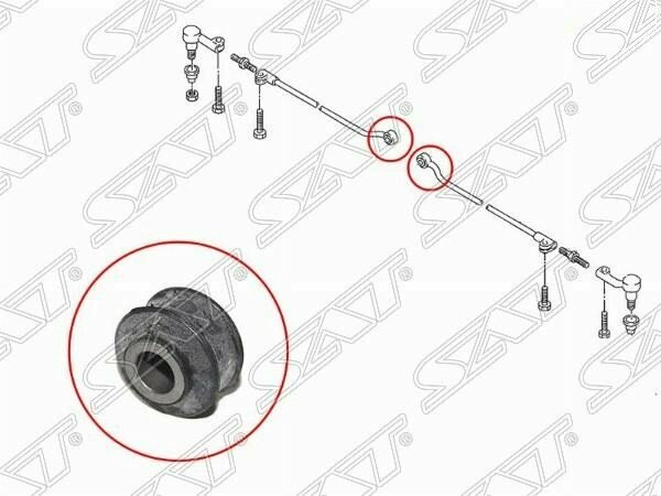 Сайлентблок SAT ST-7848282B Audi A4 00-09, Chevrolet Lanos 05-09