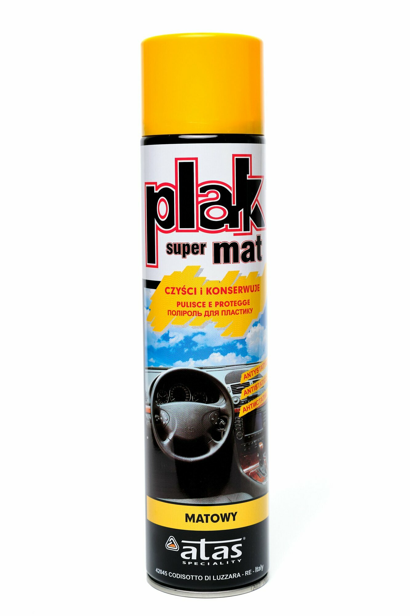Полироль салона PLAK "Super Mat" 600 мл аэр, Папайя, PLAK 5154
