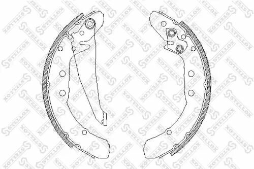 Колодки барабанные Audi 100 2.0 2.0D 8 STELLOX 408 100-SX