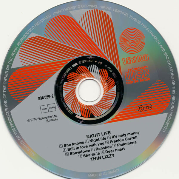 Аудио CD Thin Lizzy "Nightlife" CD (EU) NEW — фото 1