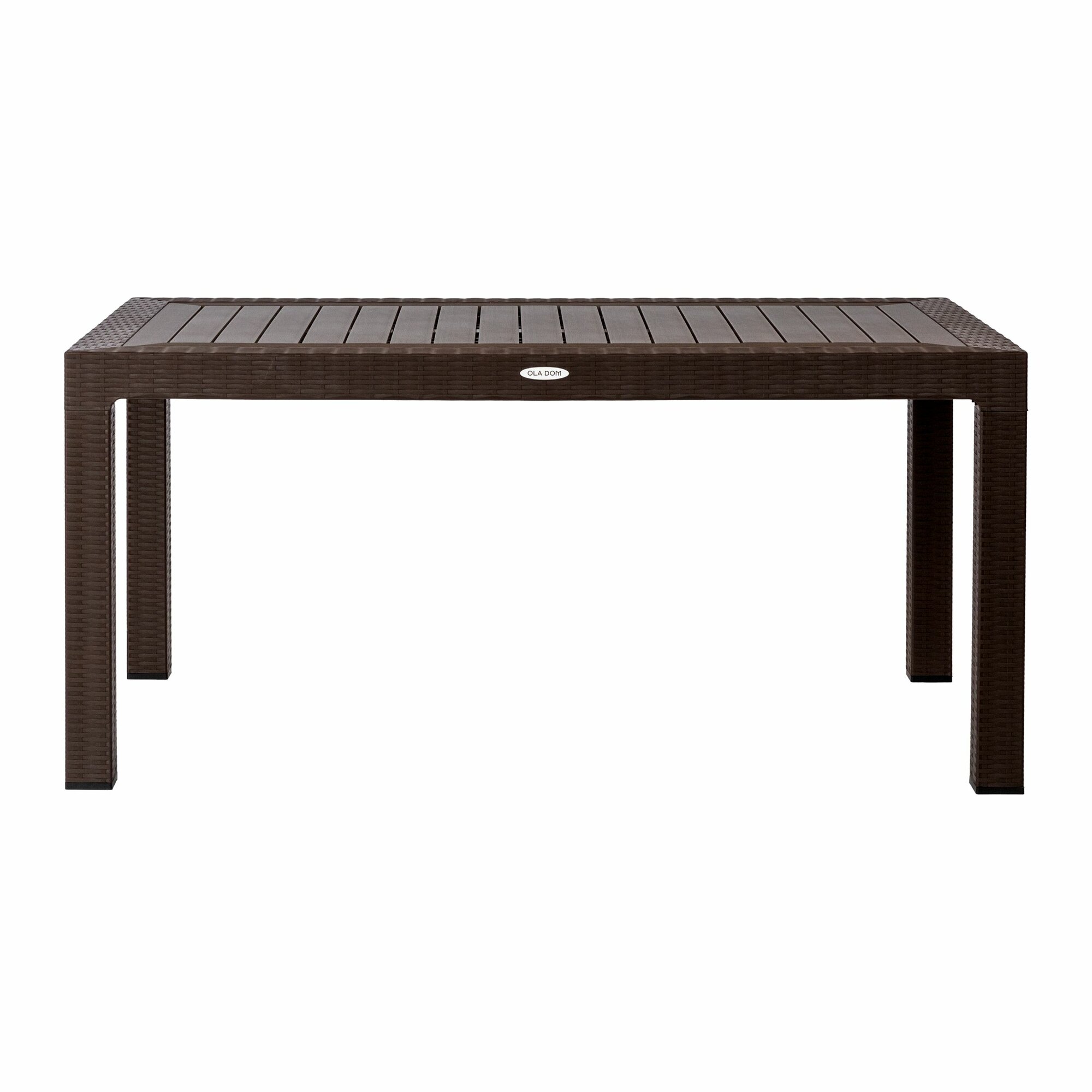 Стол садовый OLA DOM Rattan прямоугольный, коричневый, 160х95х75см, 30кг