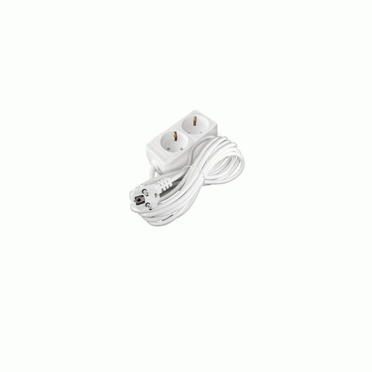 Сетевой удлинитель ТМ СОЮЗ 1.5м 2роз. (ПВС) 2200W с з/к