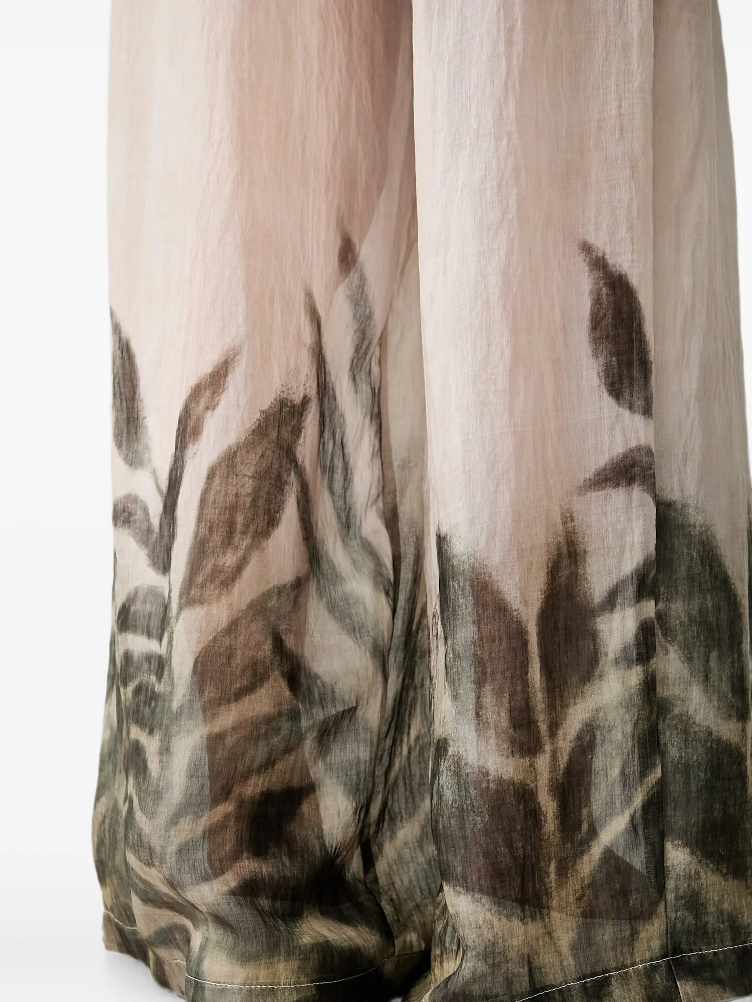 Брюки VICOLO Leaf-print palazzo pants, размер 42 — фото 1